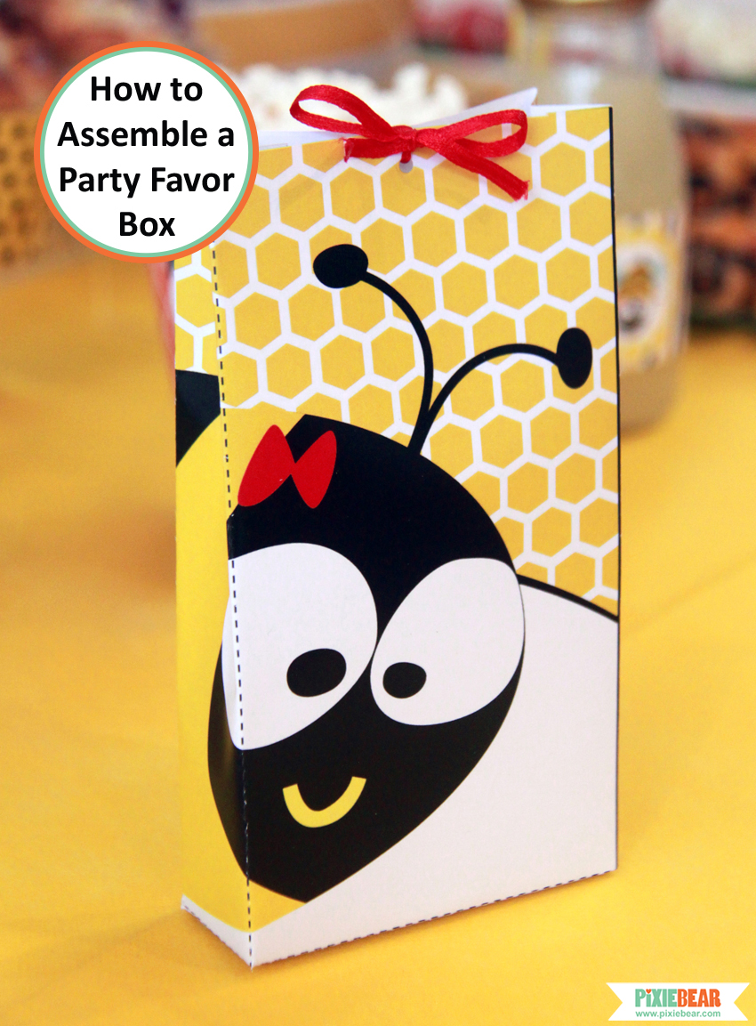 Assembling a Party Favor Box | Pixiebear Party Printables